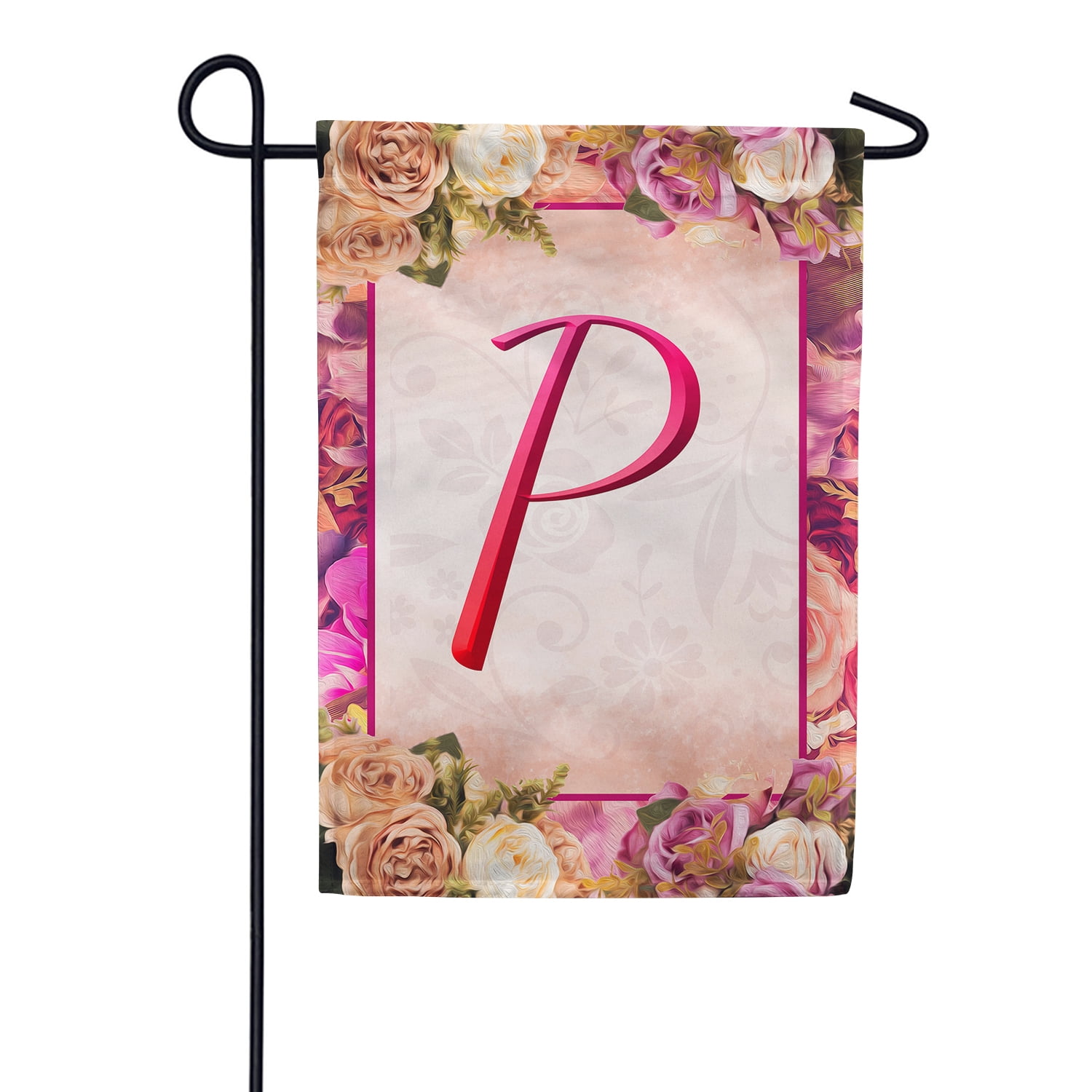 America Forever Spring Monogram Garden Flag Letter P 12.5 x 18 inches P ...