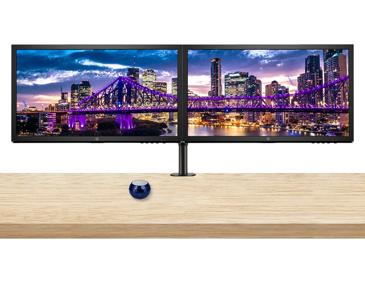 HP V24 24 inch TN Full HD 1920 x 1080 LED Backlit LCD Monitor 2-Pack ...