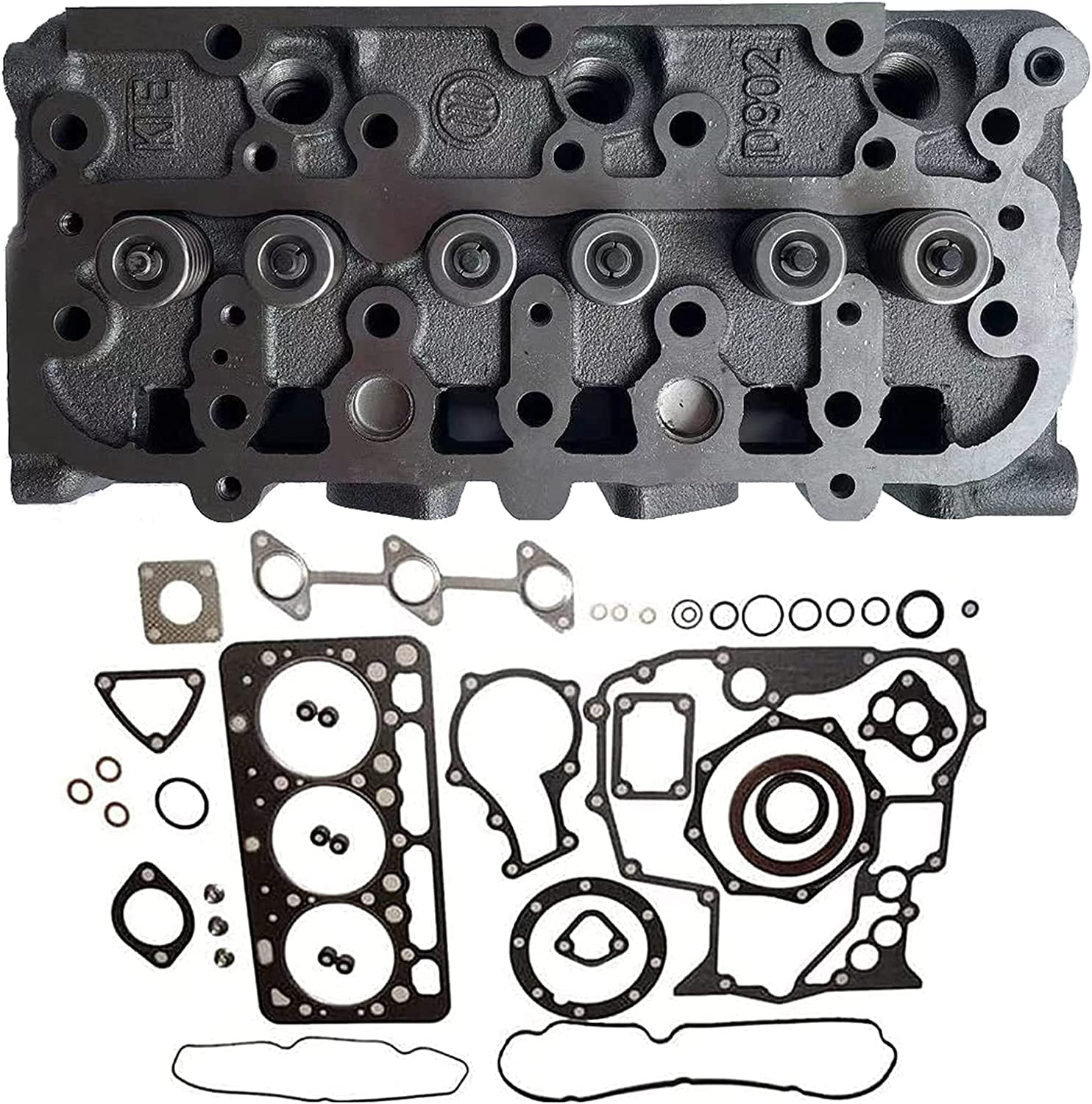D902 Complete Cylinder Head with Valves Spring +Full Gasket Kit for ...