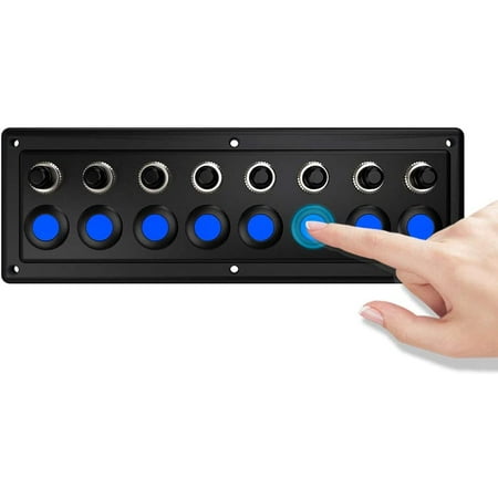 Ffycin 6 Gang Marine Touch Screen Switch Panel DC12-24V LED Indicator ...