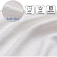 PRWLUS Bennet Kitchen Curtains 36 Inch Length Tier Curtains, Faux Linen ...