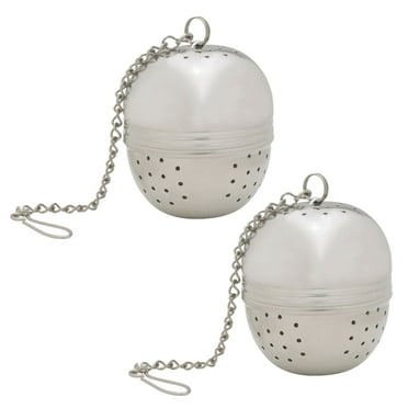 HIC Kitchen Mini Tea Ball Infusers, 18/8 Stainless Steel, Set of 2, For ...