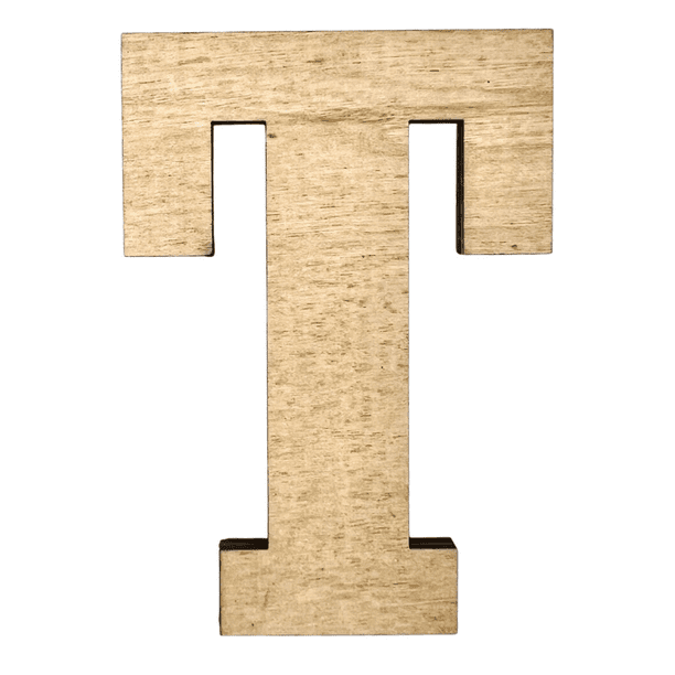 20" Tall Birch Plywood Letter T | 1/4" Thick | Krafty Supply Letters ...