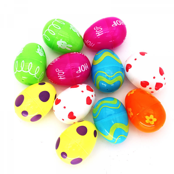 12 Pcs Fillable Easter Eggs Shells for Easter Hunt Basket Stuffers ...
