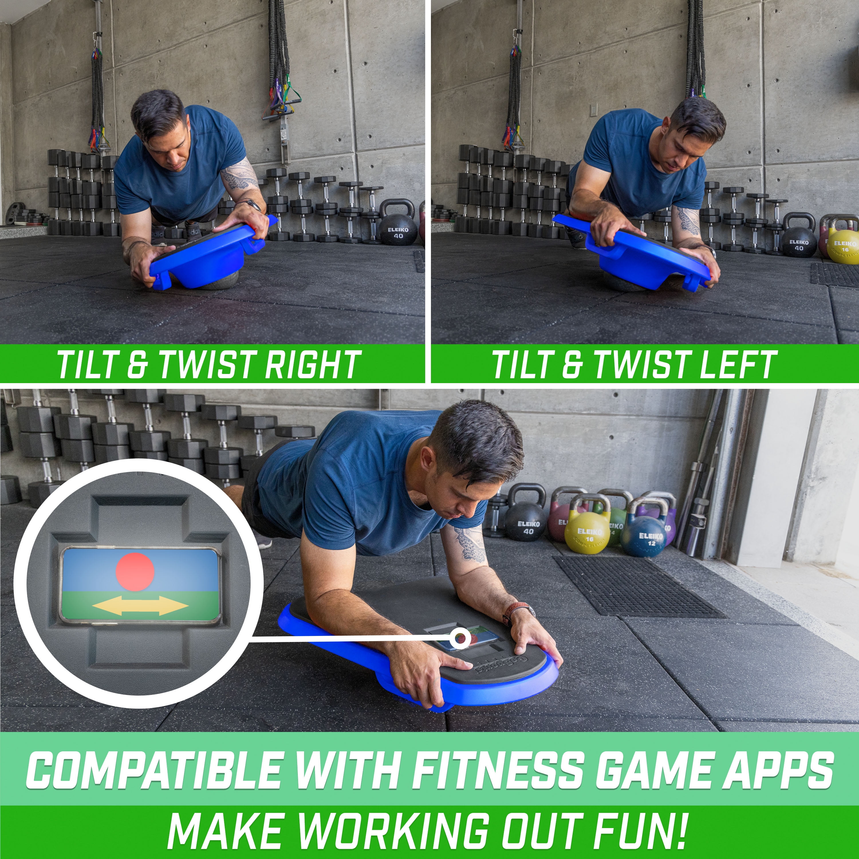 Buy GoSports Core Hub Fitness Plank Board with Smart Phone Integration ...