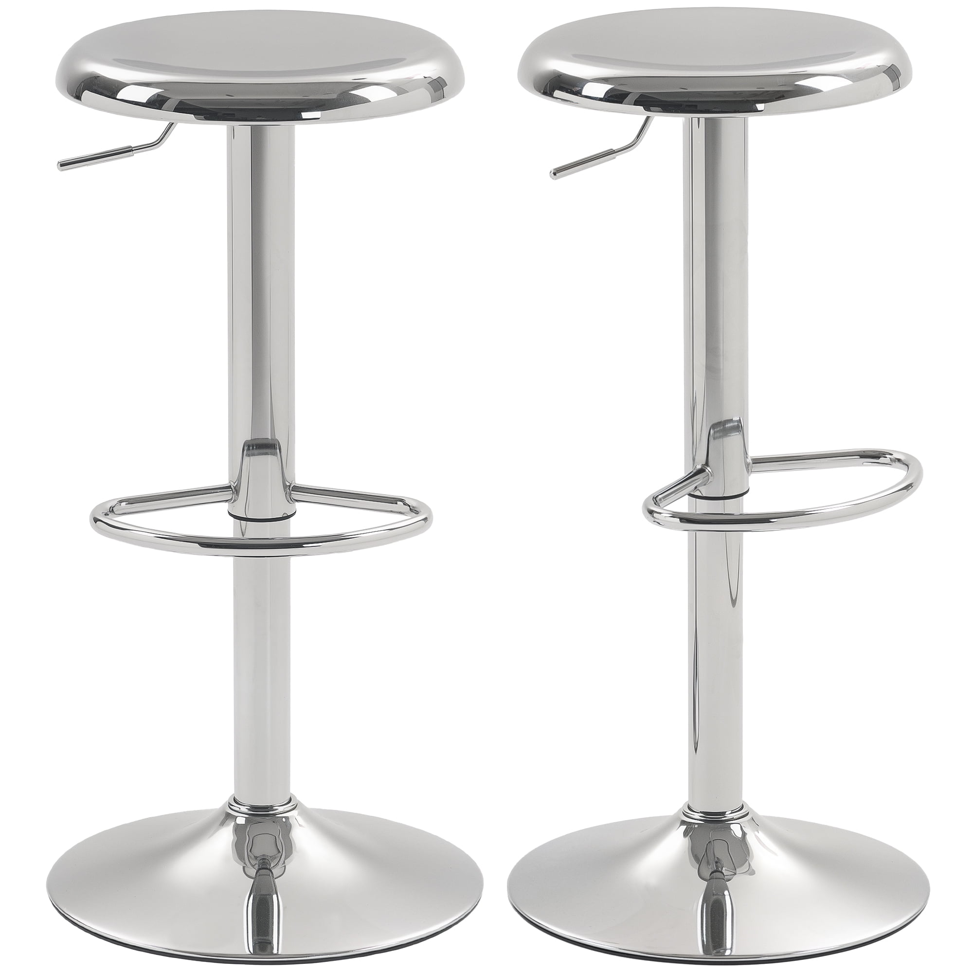 Click here for Homcom Steel Bar Stools Set Of 2  Adjustable Break... prices