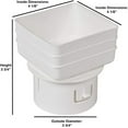 Downspout to Drain Pipe Adapter | 4x4x4 | Black - Walmart.com
