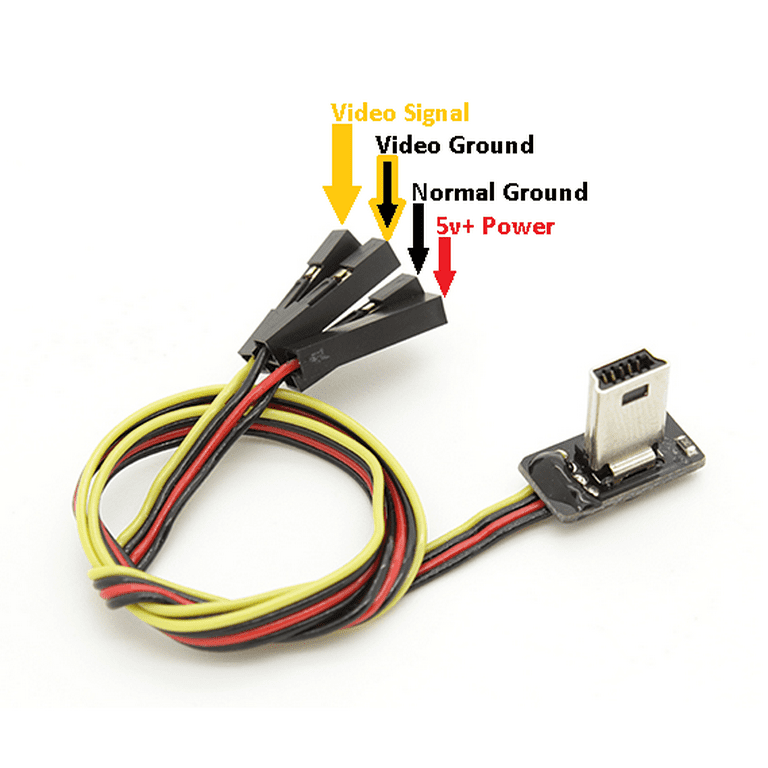 HobbyFlip FPV Transmitter Video Output AV USB Cable Wire Power Lead Compatible with DJI Phantom Walmart