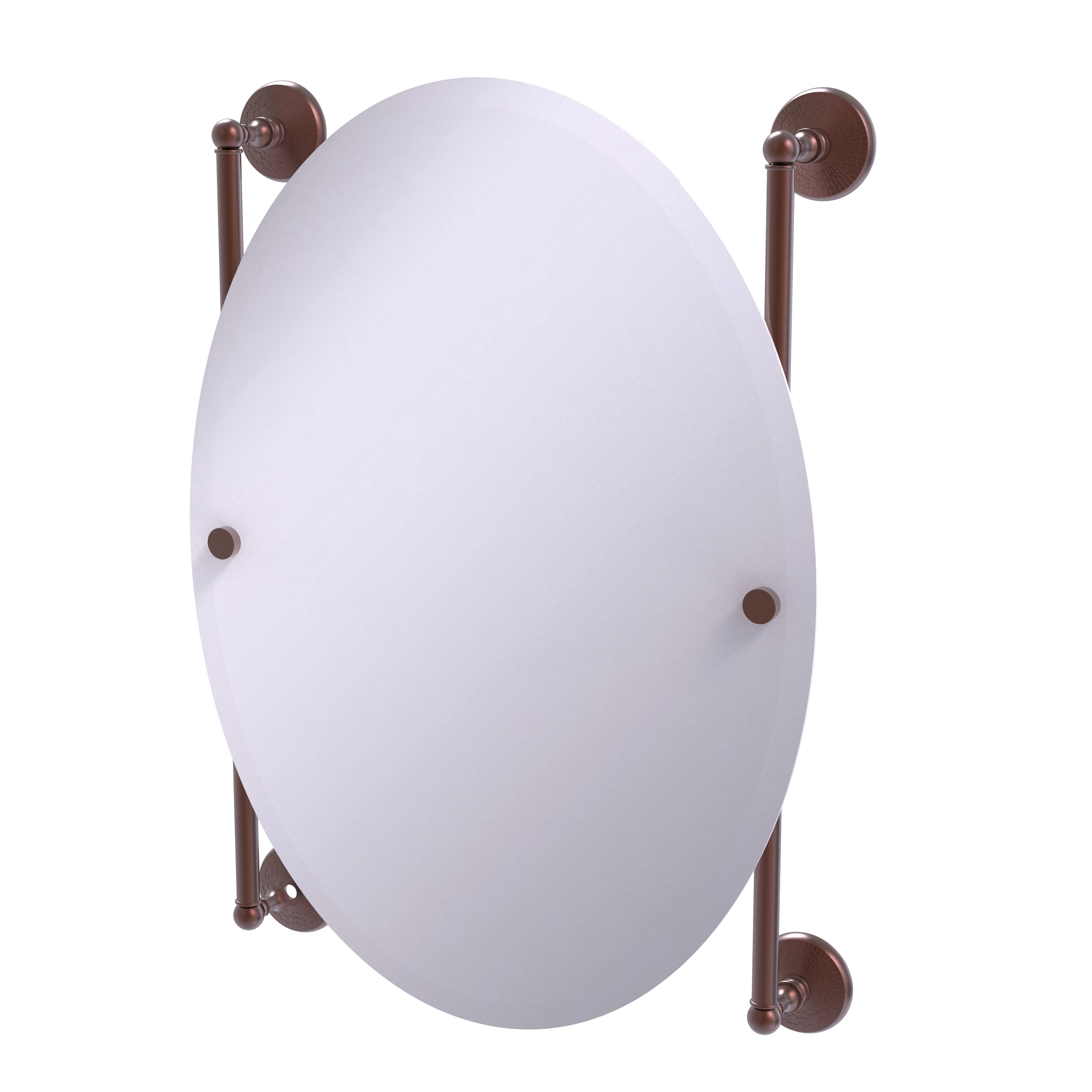 Monte Carlo Collection Oval Frameless Rail Mounted Mirror - Walmart.com