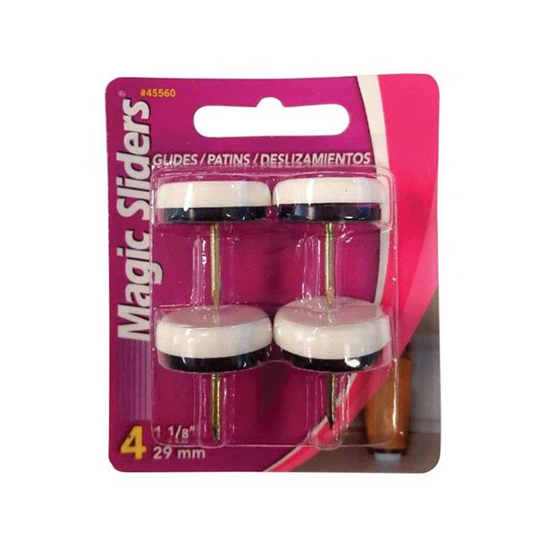 Magic Sliders 5953435 1.12 x 1.12 in. White Plastic Slide Glides - 4 ...