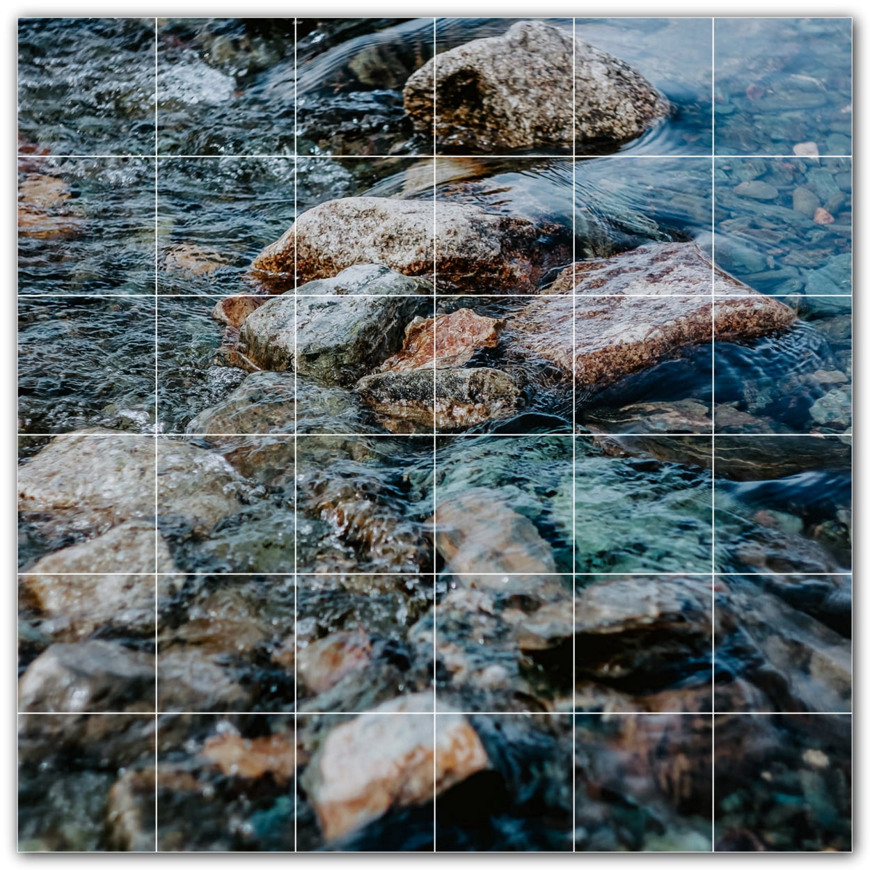 Picture-Tiles.com: River Ceramic Tile Wall Mural WAL500913-66L. 48"W x ...