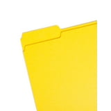 Smead Pack of Office Colored File Folders, 1/3 Cut, Vibrant Yellow, 100 ...