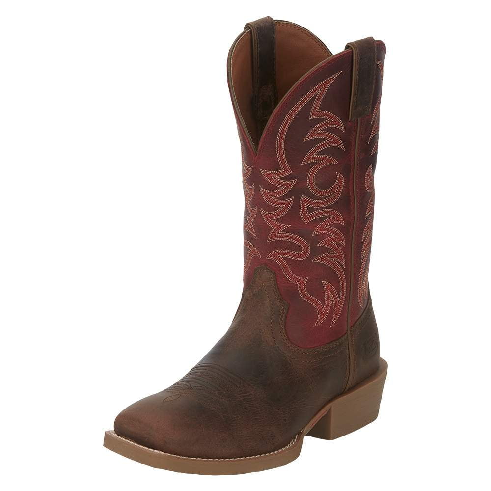 Justin Boots SE7610 Men`s Justin Syrup Brown Water Buffalo 12` Chili ...