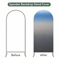 Blue Grey Arch Backdrop Cover, 6FT, Stripe Gradient Spandex Arch Covers ...
