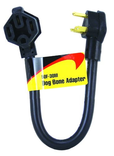 JR Products M-3029-B 50 Amp Female - 30 Amp Male Dog Bone Adapter ...