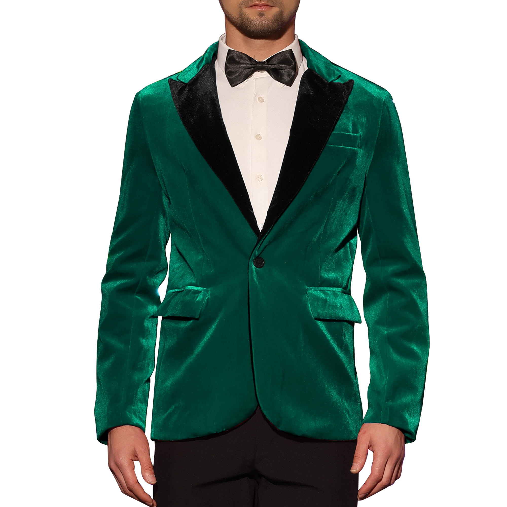 Click here for Inspire Chic Velvet Suit Jacket For Mens Contrast... prices