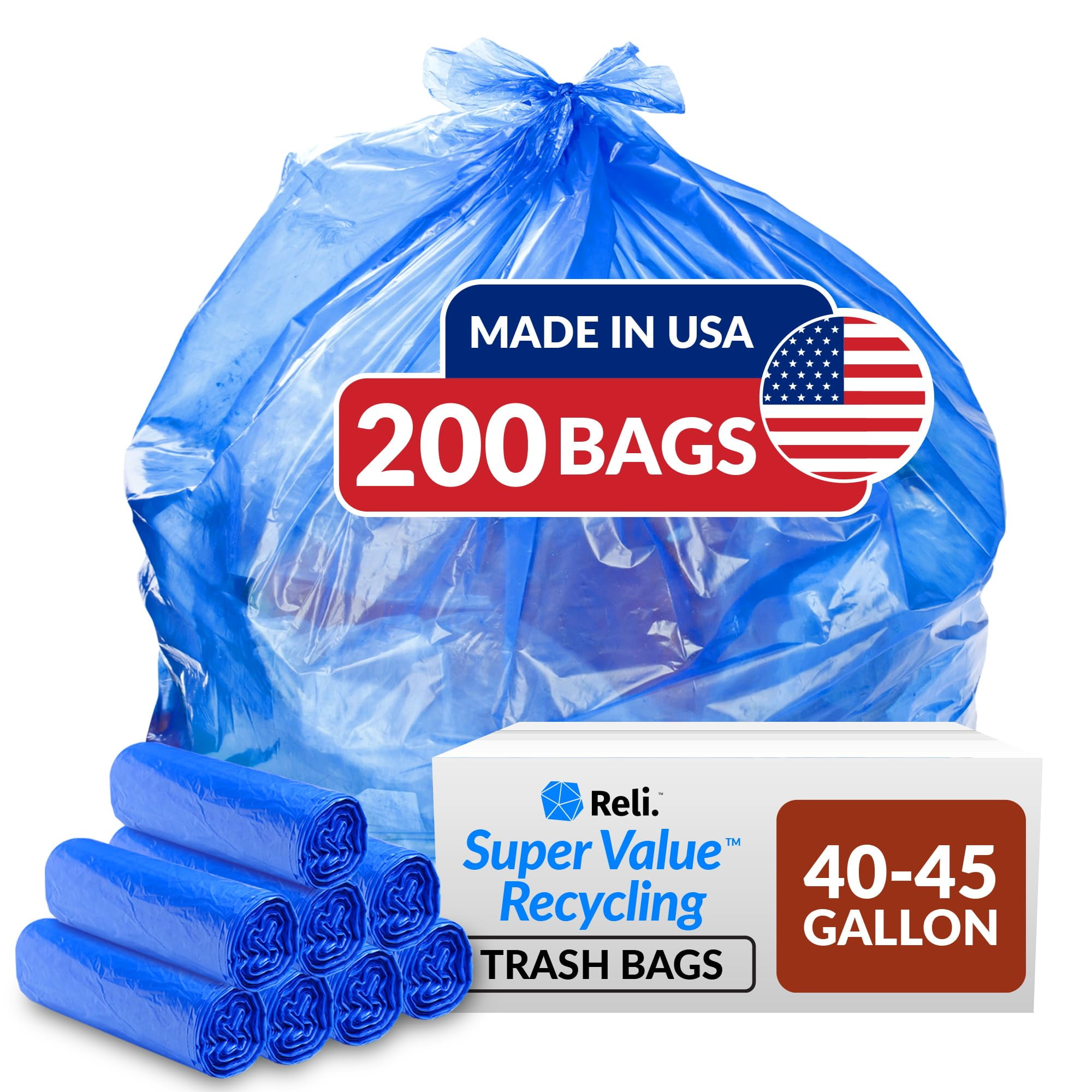 Click here for Reli. Supervalue 40-45 Gallon Recycling Bags 200 C... prices