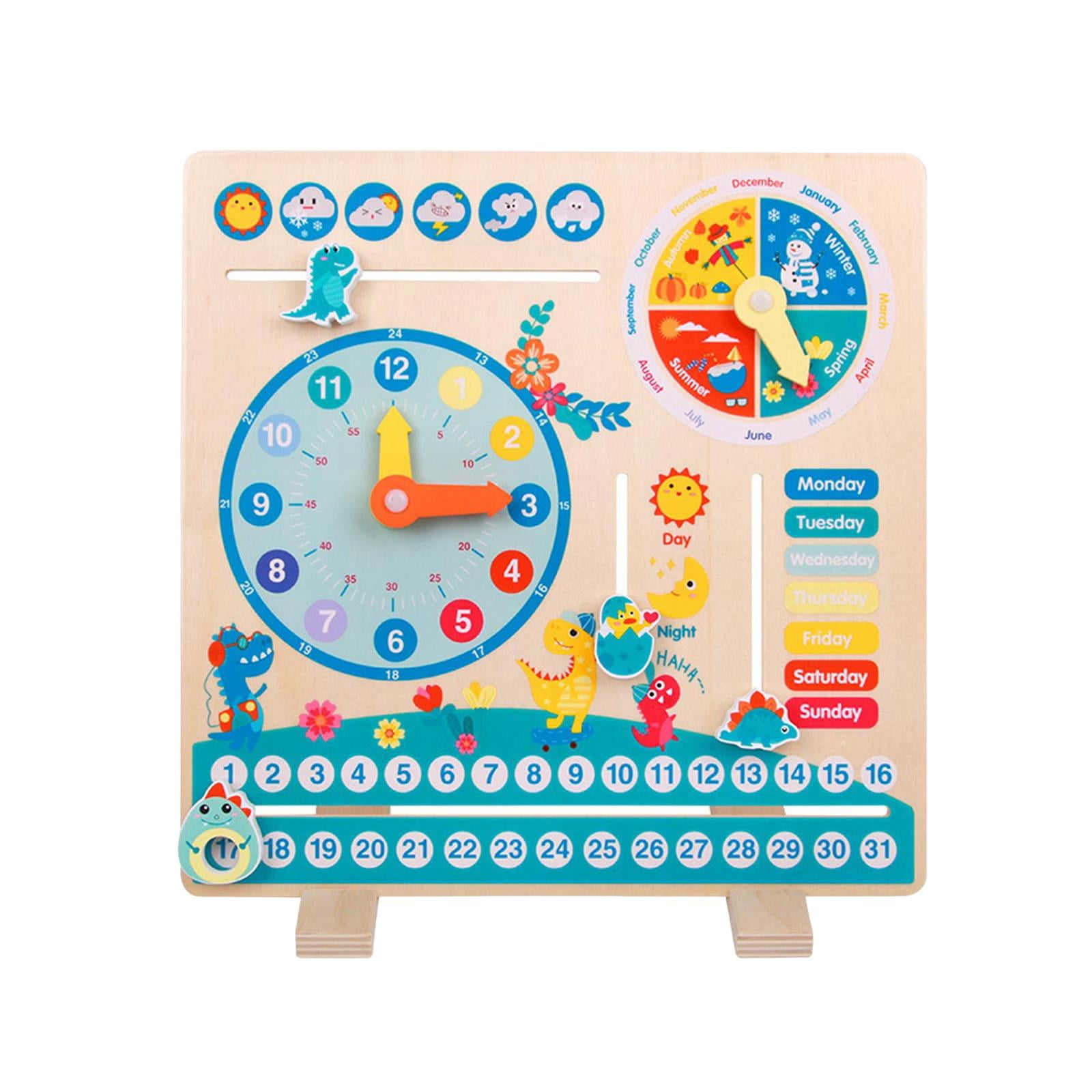 Click here for Bunblic Portable Wooden Calendar Clock Early Learn... prices