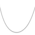18 Karat White Gold 0.70mm Box Chain - Walmart.com