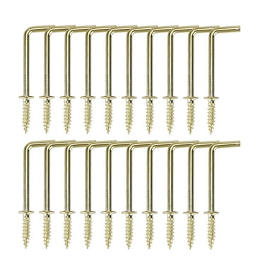 50pcs Cup Hooks Screw-in Wall 1/2 Inch Metal Thread Square Hooks Great ...