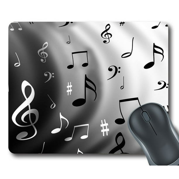 GCKG Music Notes Mouse Pad Personalized Unique Rectangle Gaming ...