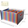 24-Pocket Expandable File Folder with Large Compartment for Home and ...