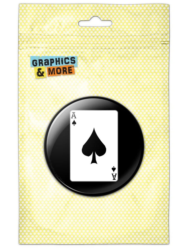 Playing Cards Ace of Spades Pinback Button Pin Badge - Walmart.com