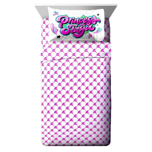 Nickelodeon That Girl Lay Lay Phrases Pink 4 Piece Full Sheet Set, 100% ...