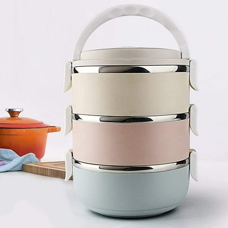 Box Bento Box Stackable Stainless Steel Containers, Interior Insulation ...