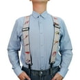 MELOTOUGH Men's Suspender 2 Inch Wide Suspenders Full Elastic X Back ...