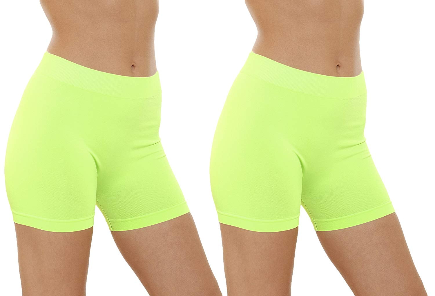 2 Pack Women's Seamless Stretch Yoga Exercise Shorts (Green) - Walmart.com