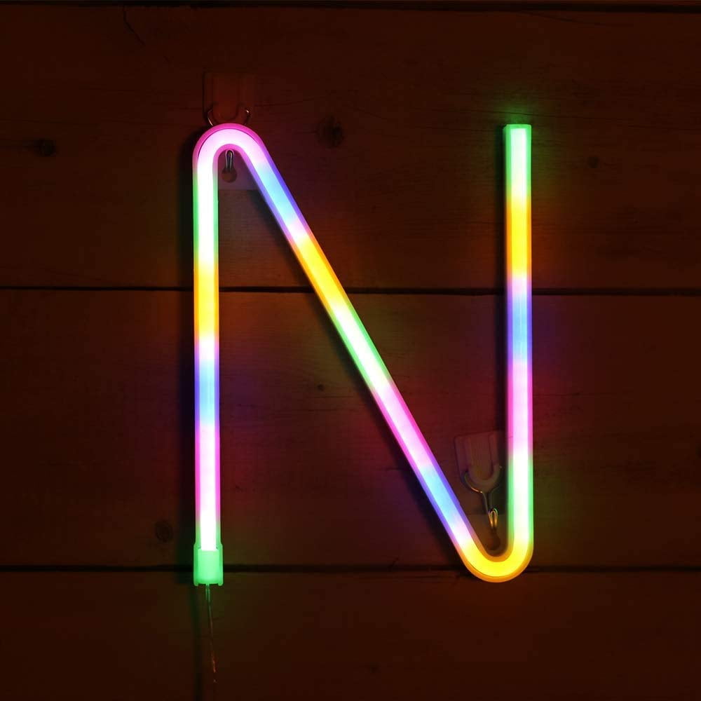LINLIN Neon Sign, Letter Neon Signs Neon Alphabet Light Light Up LED ...