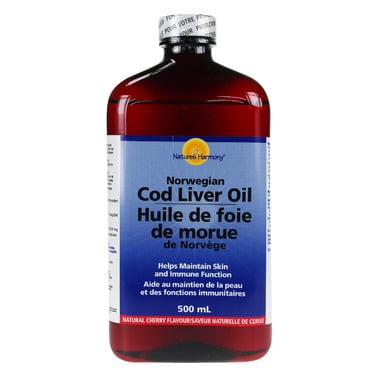 Nature's Harmony Norwegian Cod Liver Oil Cherry Flavour - Walmart.ca