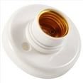 E27 White Round Plastic Lamp Base Socket Holder, Standard Edison Bulb ...