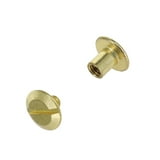 Chicago Screws, Flat Cap, Natural Brass, Solid Brass-LL (50 per bag ...