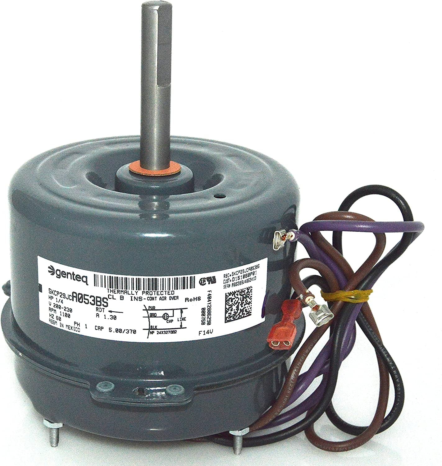 Trane Condenser Fan Motor 1/4 HP D151060P01 MOT08895 - Walmart.com