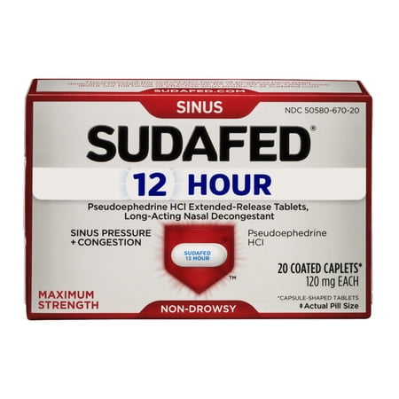 UPC 300810670203 - Sudafed 12 Hour Long-Acting Nasal Decongestant ...