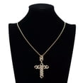 MATROOY Miami Cuban Link Cross Necklace, Mens Hip Hop Iced Flooded ...