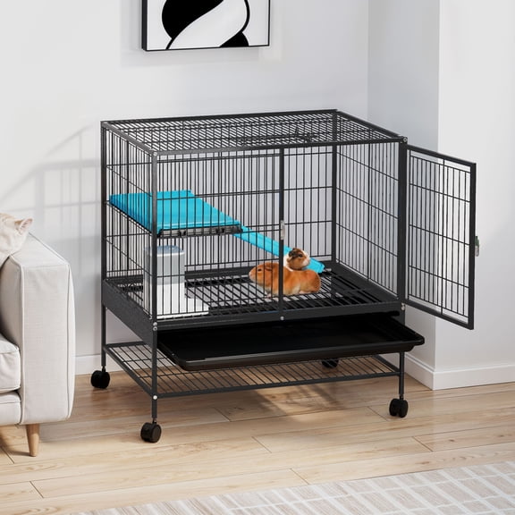 TRIXIE Enclosed Outdoor 55 cu. Ft. Galvanized Metal Small Animal Cage ...
