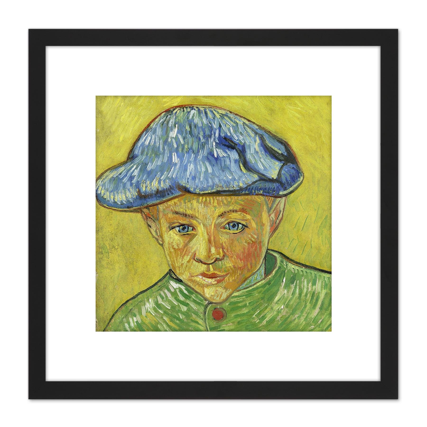 Van Gogh Portrait Camille Roulin Painting 8X8 Inch Square Wooden Framed ...