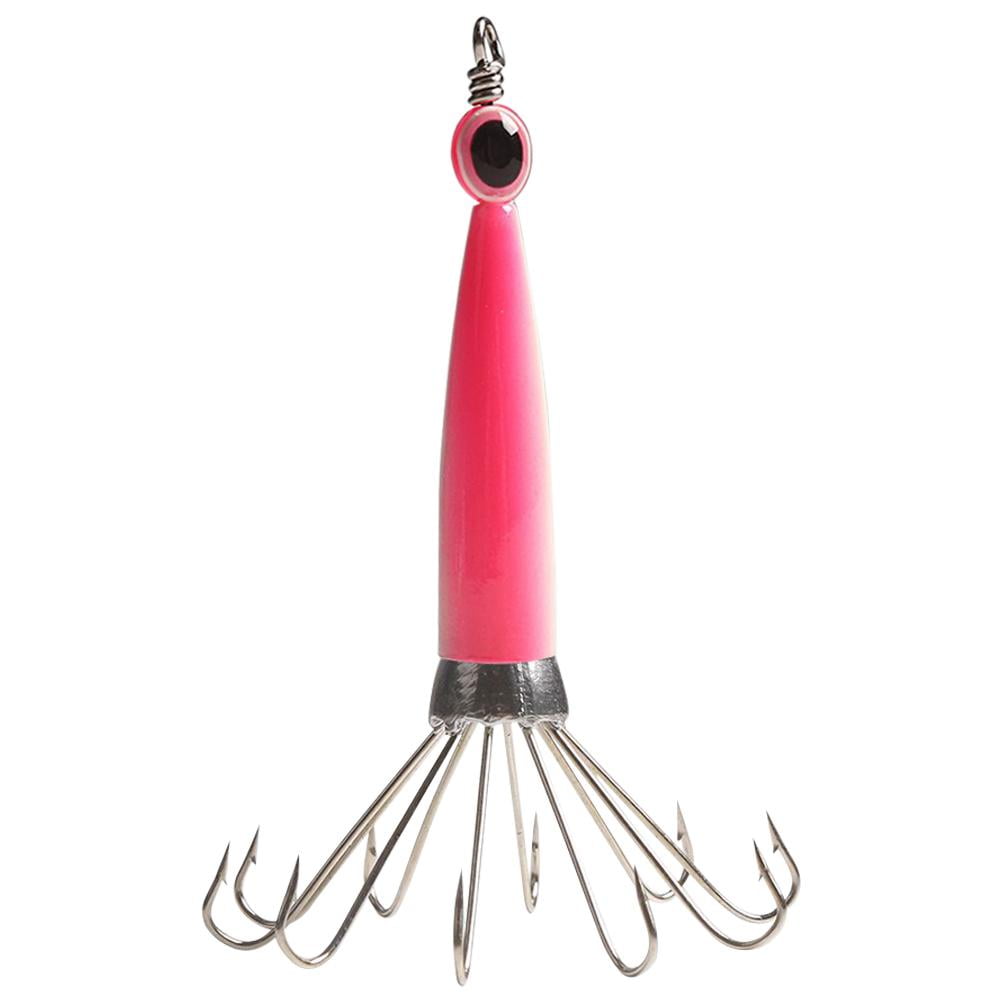 Squid Jig Pesca Señuelo Gancho Pulpo Cebo Duro Artificial (Rosa ...