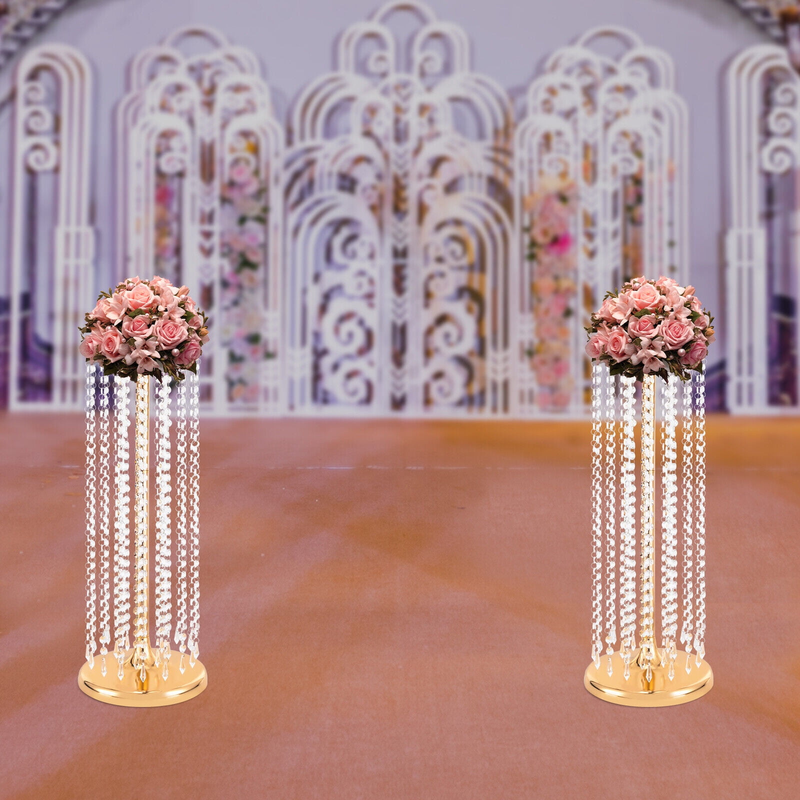 Miumaeov 2 Pcs 23.6inch Tall Flower Vases Wedding Centerpieces with ...