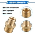 Unique Bargains Pressure Washer Connector Fitting G1/2" to G3/8" Male Adapter Brass Hose ...
