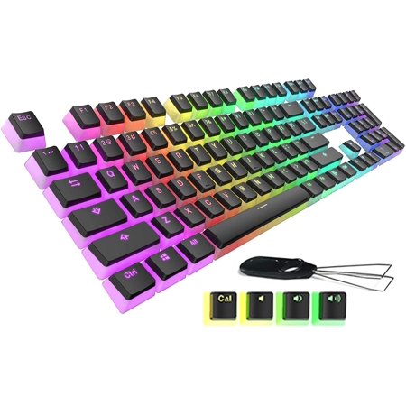Keycaps 60 87 104 Double Shot Backlit Pudding Keycap Set with Puller ...