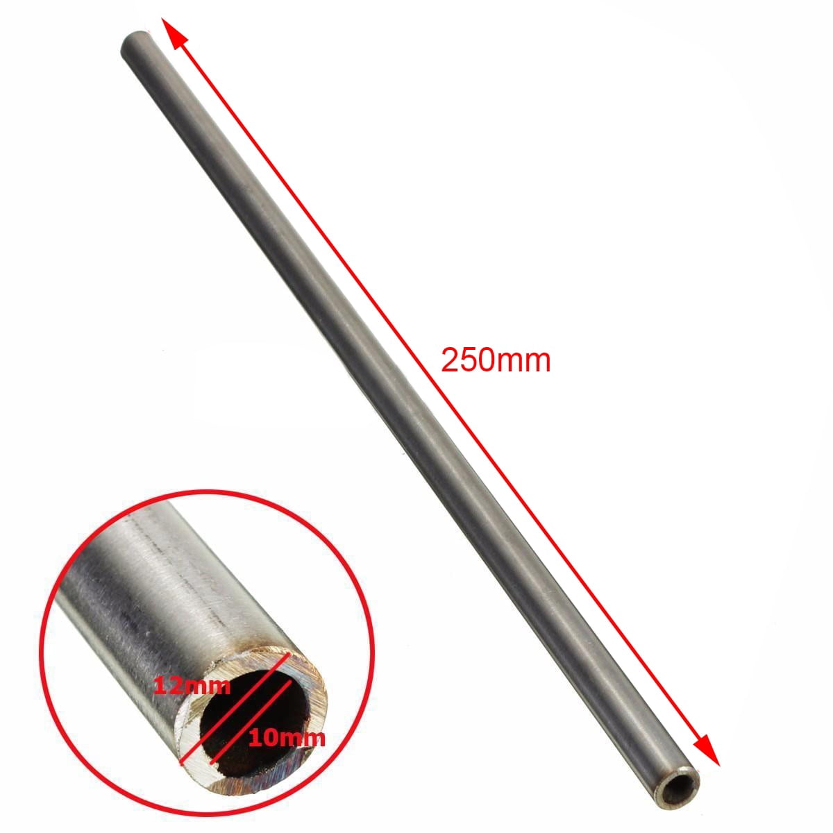 Silver Stainless Xtreme Tube- 12mm x 10mm - Walmart.com