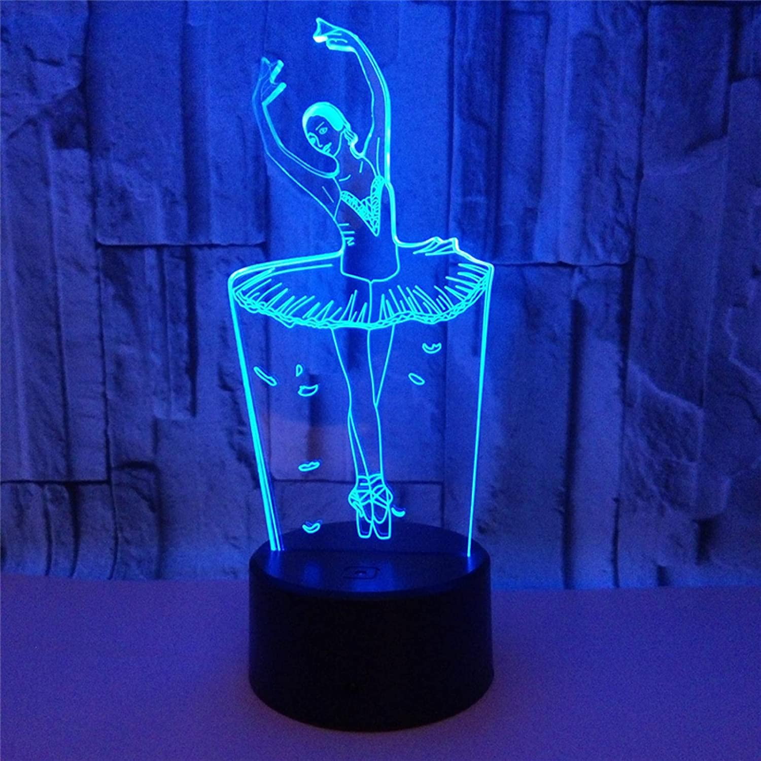 YSITIAN Ballet Dancer 3D Desk Lamp 3D Illusion Art Night Lamp USB Led ...