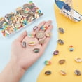1 Box 80Pcs 8 Styles Printed Natural Cowrie Shell Beads No Hole ...