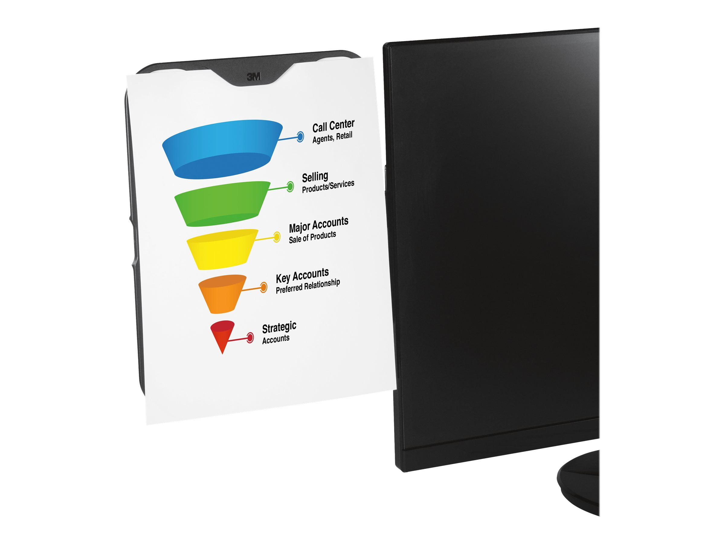 3M - Whiteboard - monitor-mounted - black - Walmart.com