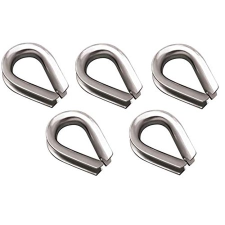 MarineNow Stainless Steel 316 Rope Thimble Marine Grade 5/16", 3/8", 1/ ...