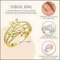 10k Rose Gold Triple Butterfly Rope Band Ring (Size 4.25) - Walmart.com